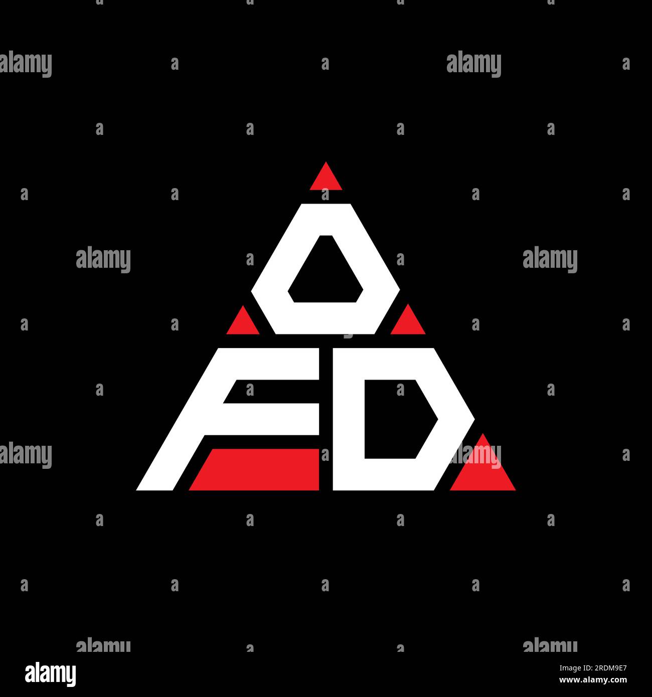OFD triangle letter logo design with triangle shape. OFD triangle logo design monogram. OFD ...