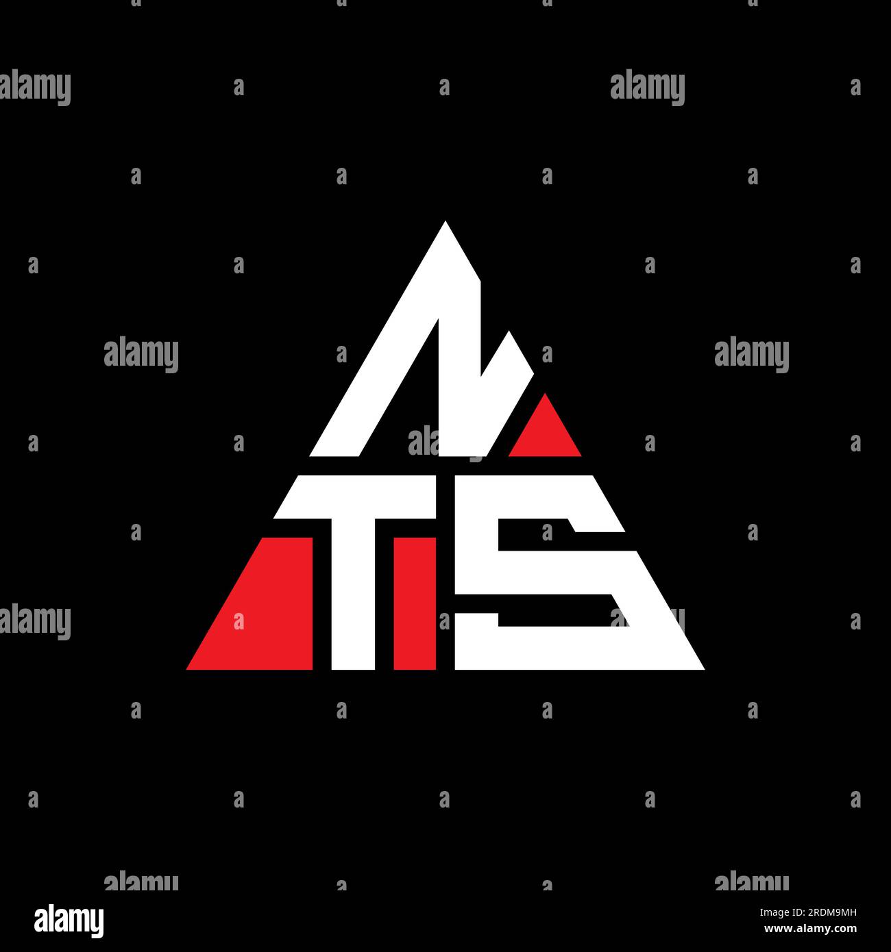 NTS triangle letter logo design with triangle shape. NTS triangle logo design monogram. NTS ...