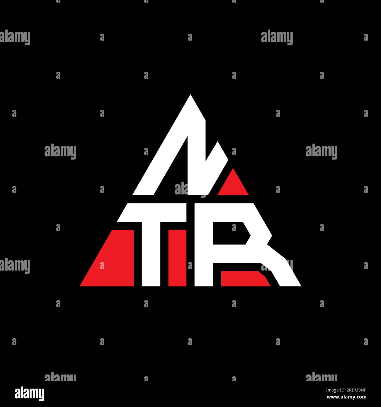 NTR triangle letter logo design with triangle shape. NTR triangle logo ...