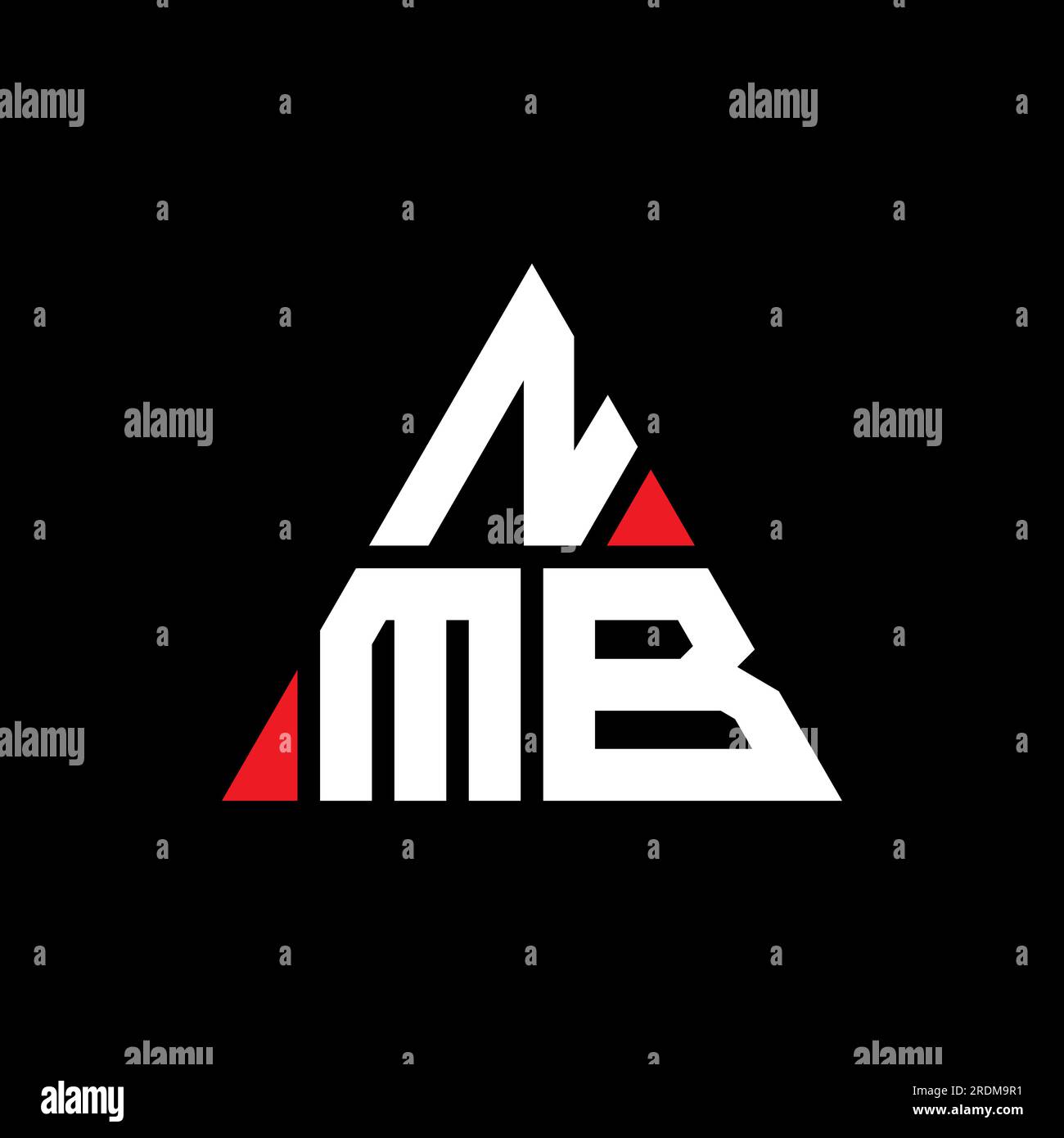 NMB triangle letter logo design with triangle shape. NMB triangle logo ...