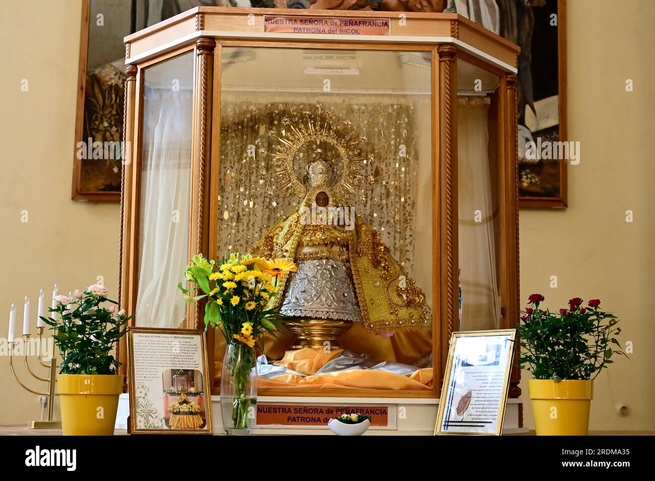 Vienna, Austria. July 19, 2023. Parish Church of St. Francis of Assisi. Our Lady of Penafrancia ...