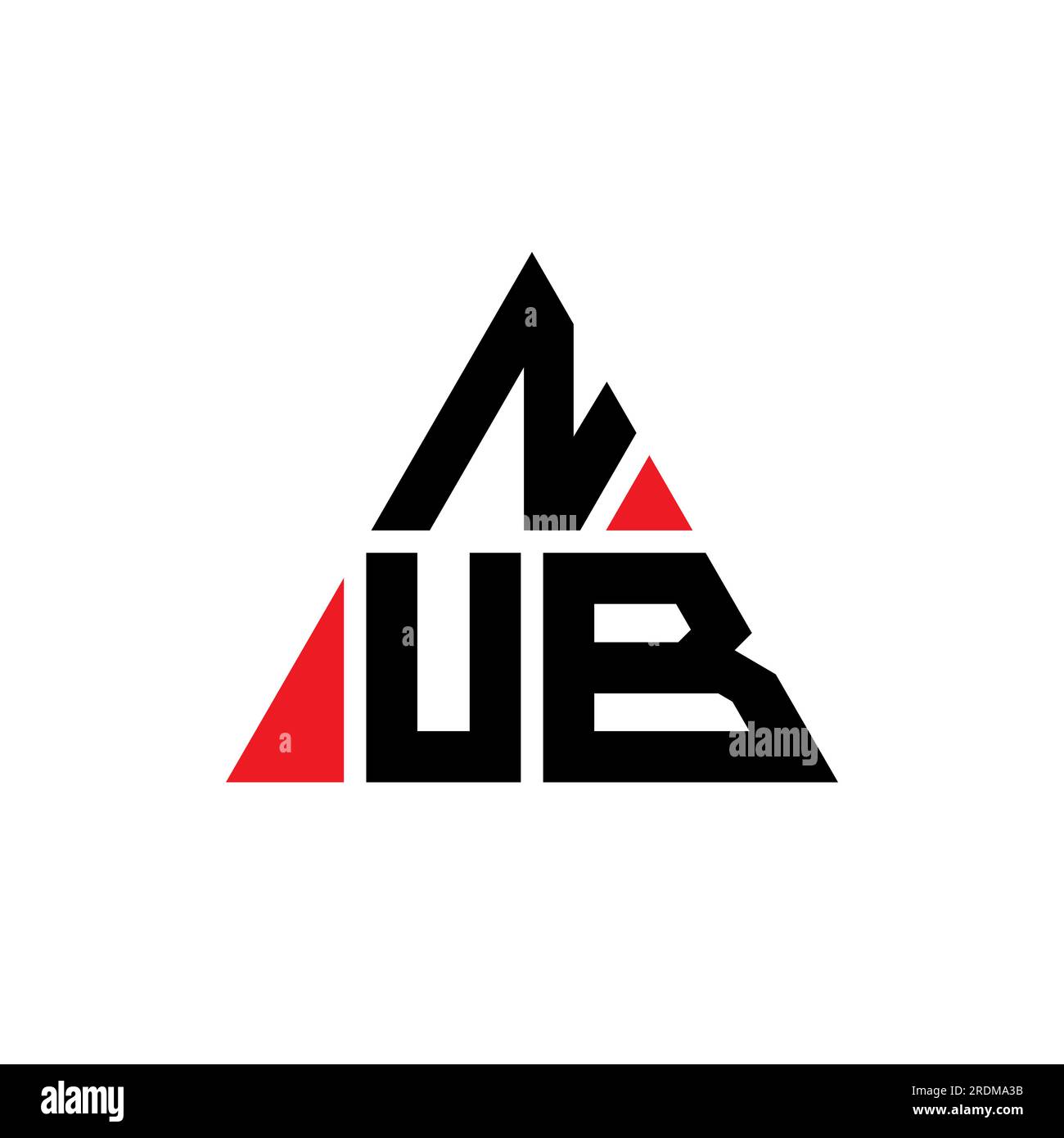 NUB triangle letter logo design with triangle shape. NUB triangle logo ...