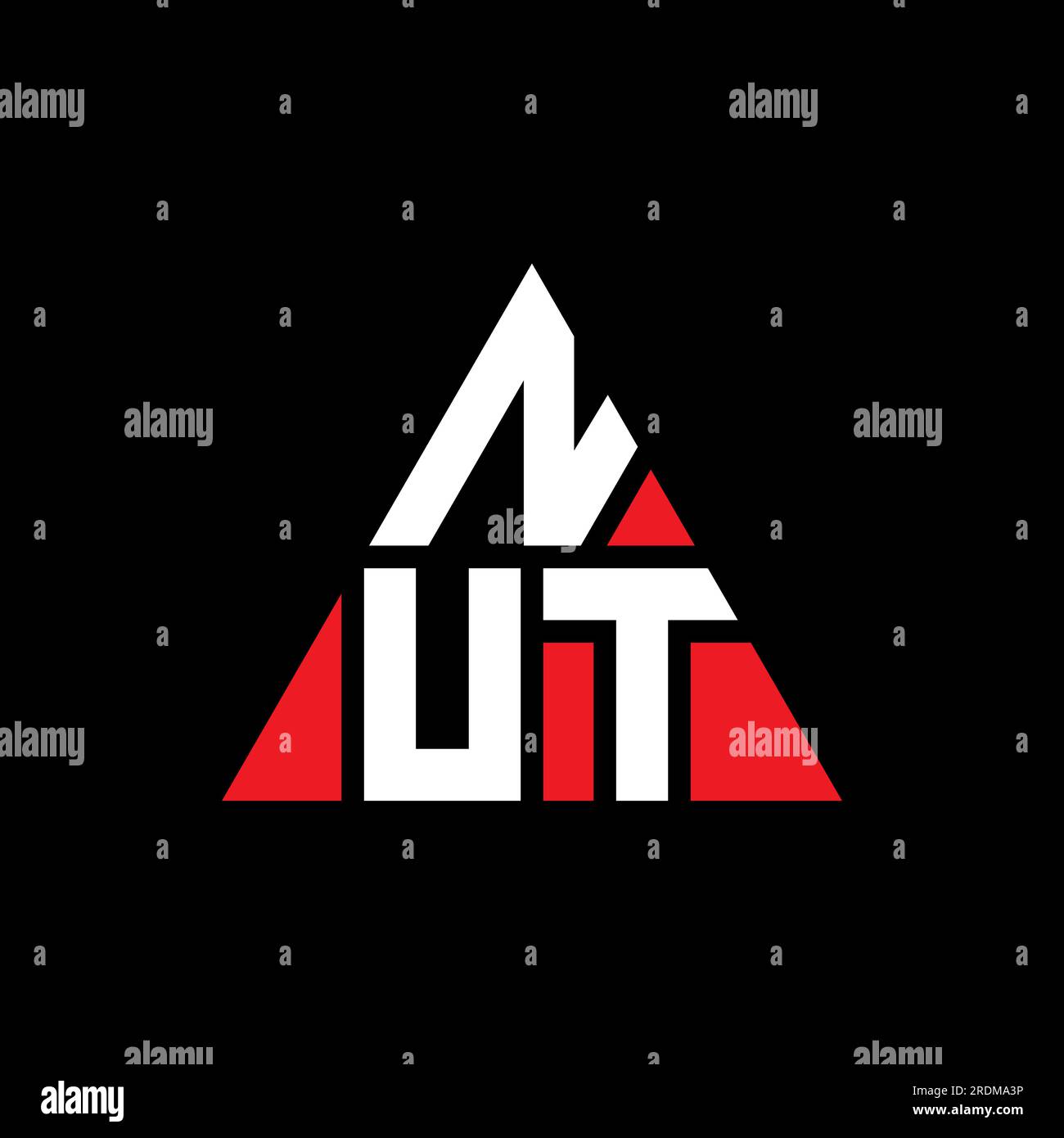 NUT triangle letter logo design with triangle shape. NUT triangle logo ...