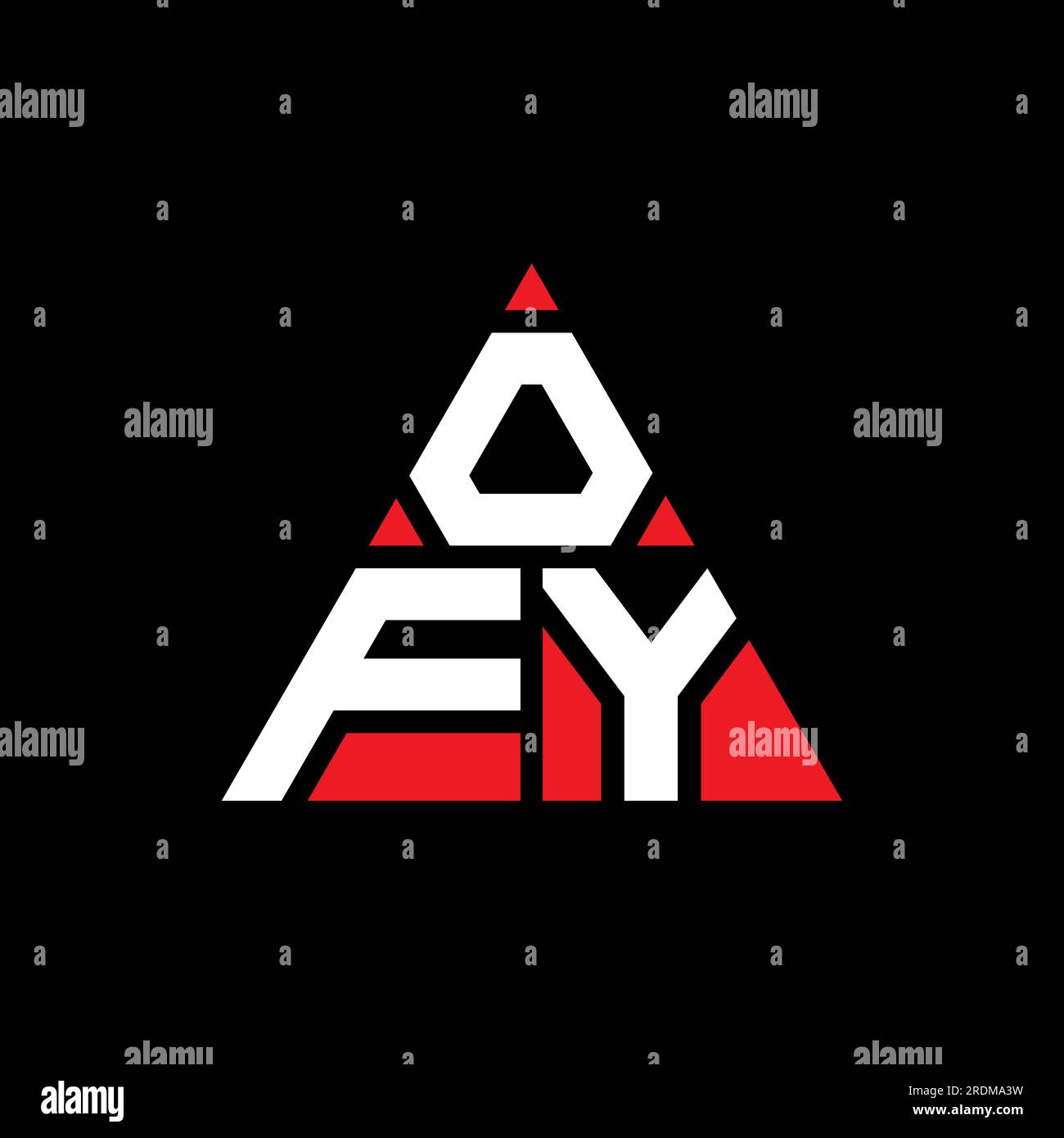 OFY triangle letter logo design with triangle shape. OFY triangle logo ...