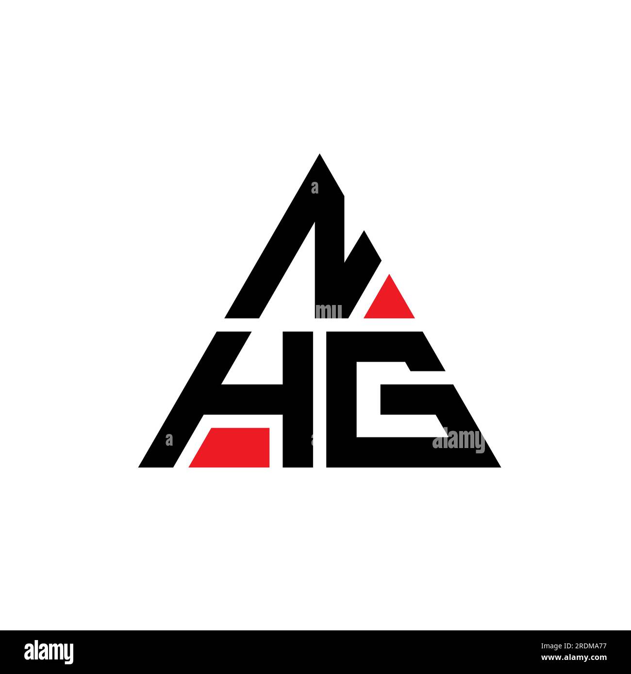 NHG triangle letter logo design with triangle shape. NHG triangle logo ...