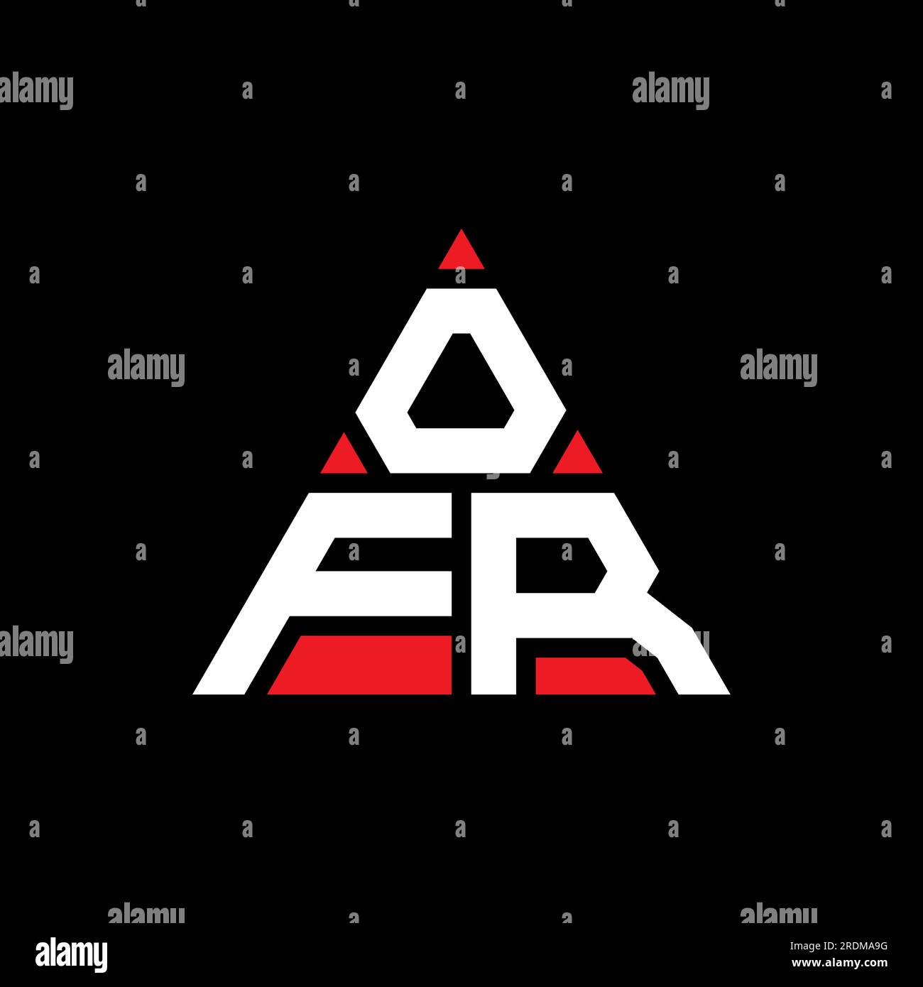 OFR triangle letter logo design with triangle shape. OFR triangle logo ...