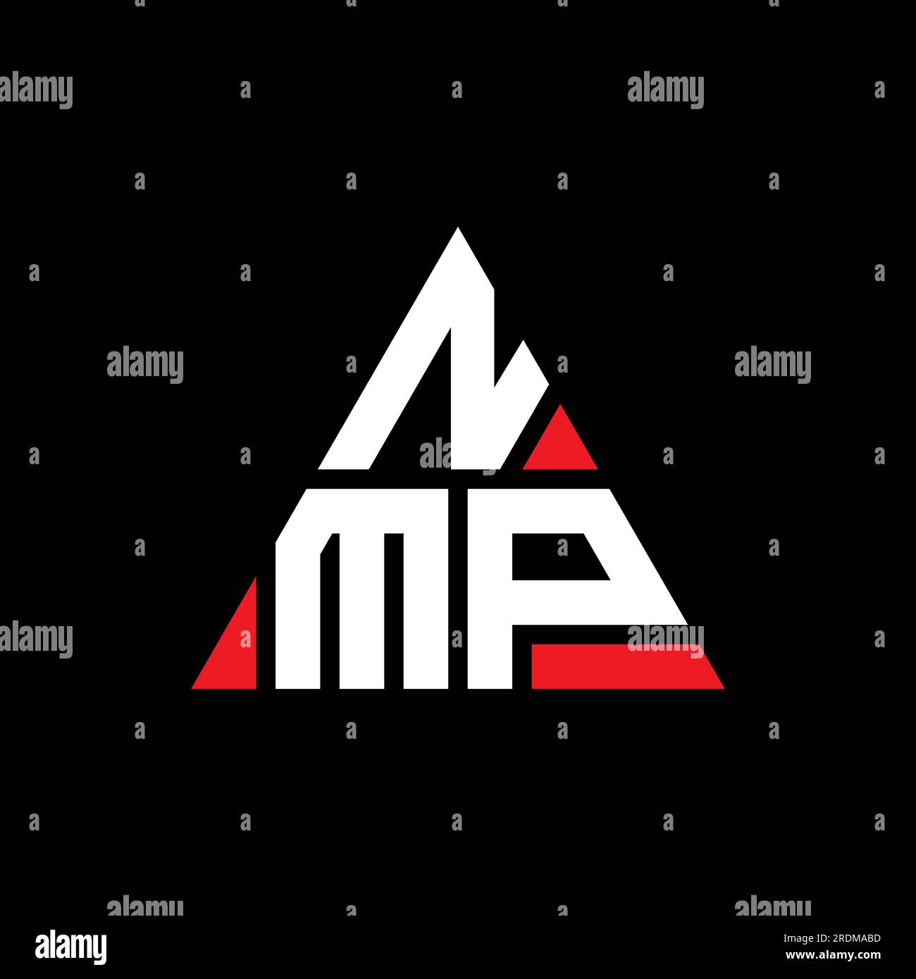 NMP triangle letter logo design with triangle shape. NMP triangle logo ...