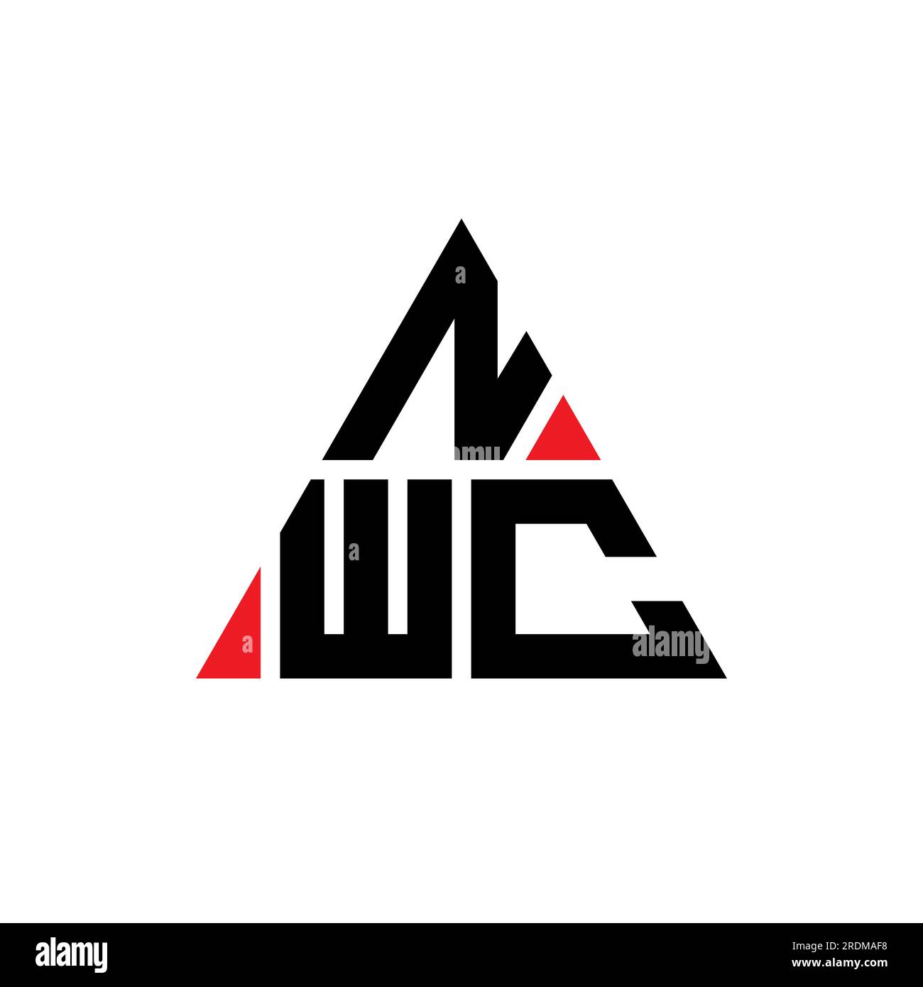NWC triangle letter logo design with triangle shape. NWC triangle logo design monogram. NWC ...