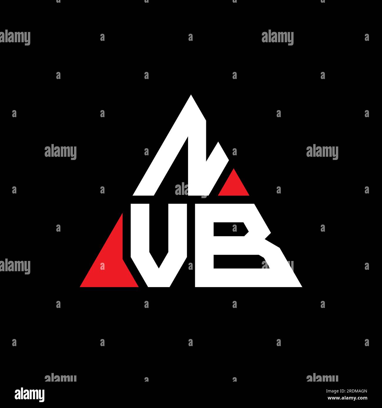 NVB triangle letter logo design with triangle shape. NVB triangle logo design monogram. NVB ...