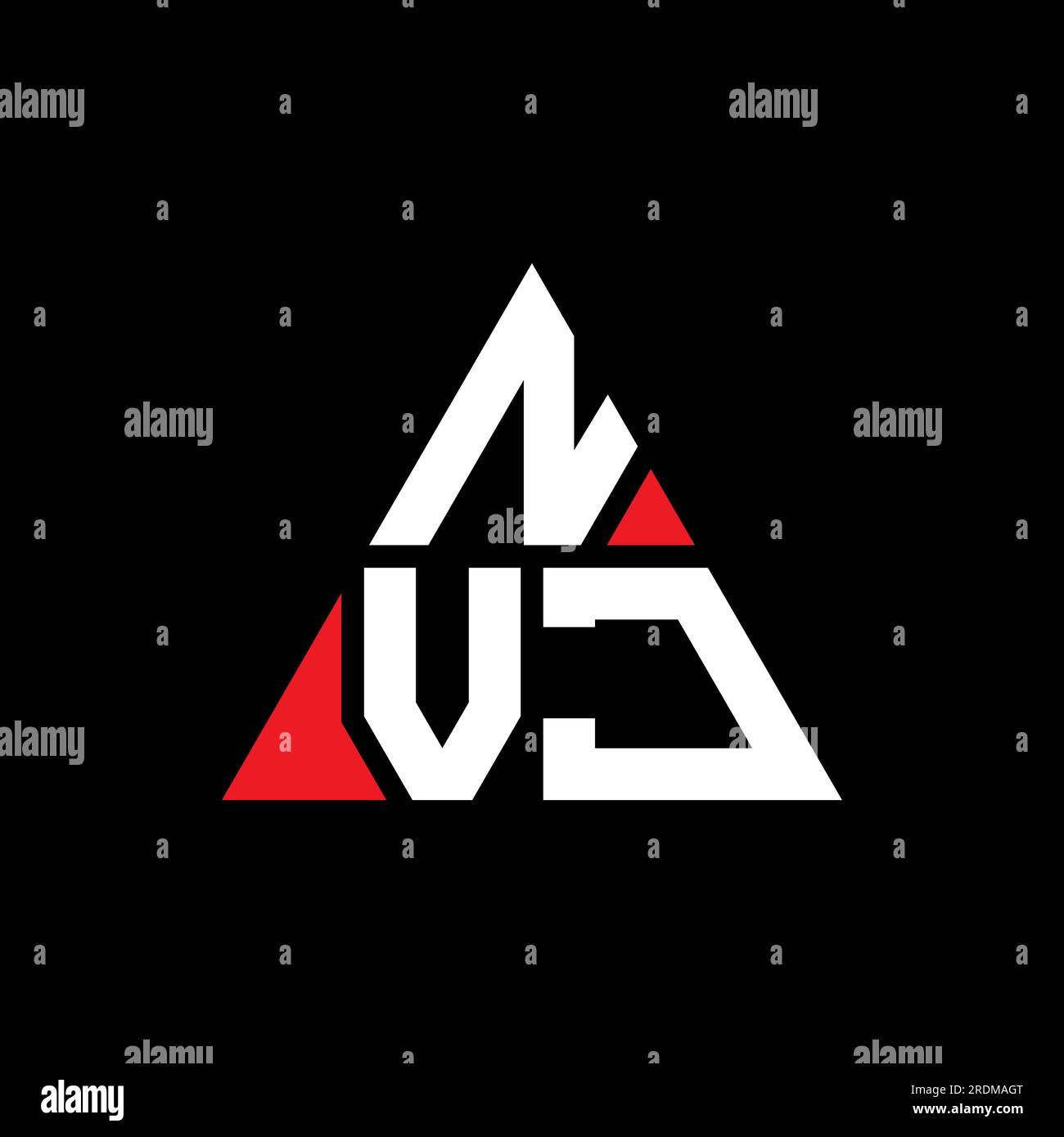 NVJ triangle letter logo design with triangle shape. NVJ triangle logo ...