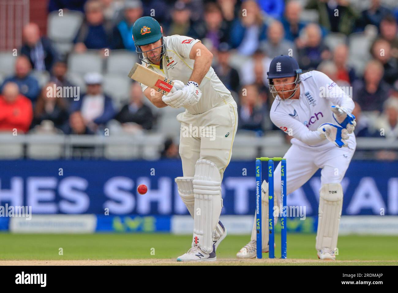 Mitchell Marsh of Australia plays a shot during the LV= Insurance Ashes ...