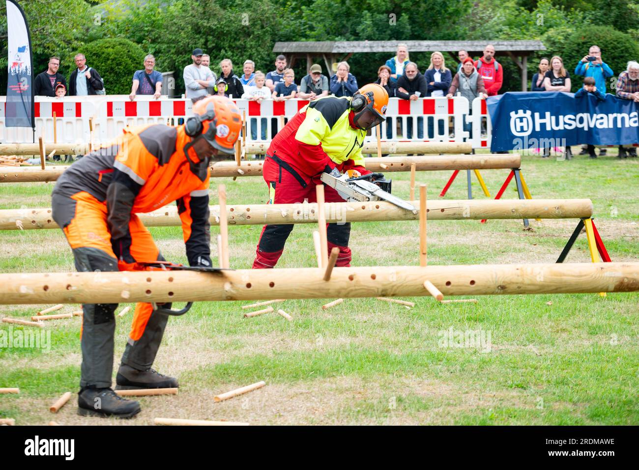 Daldorf, Germany. 22nd July, 2023. Two participants compete in the ...