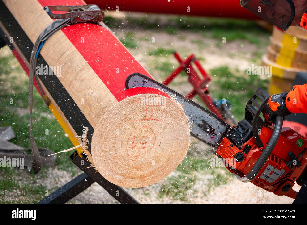 Daldorf, Germany. 22nd July, 2023. A participant of the competition ...