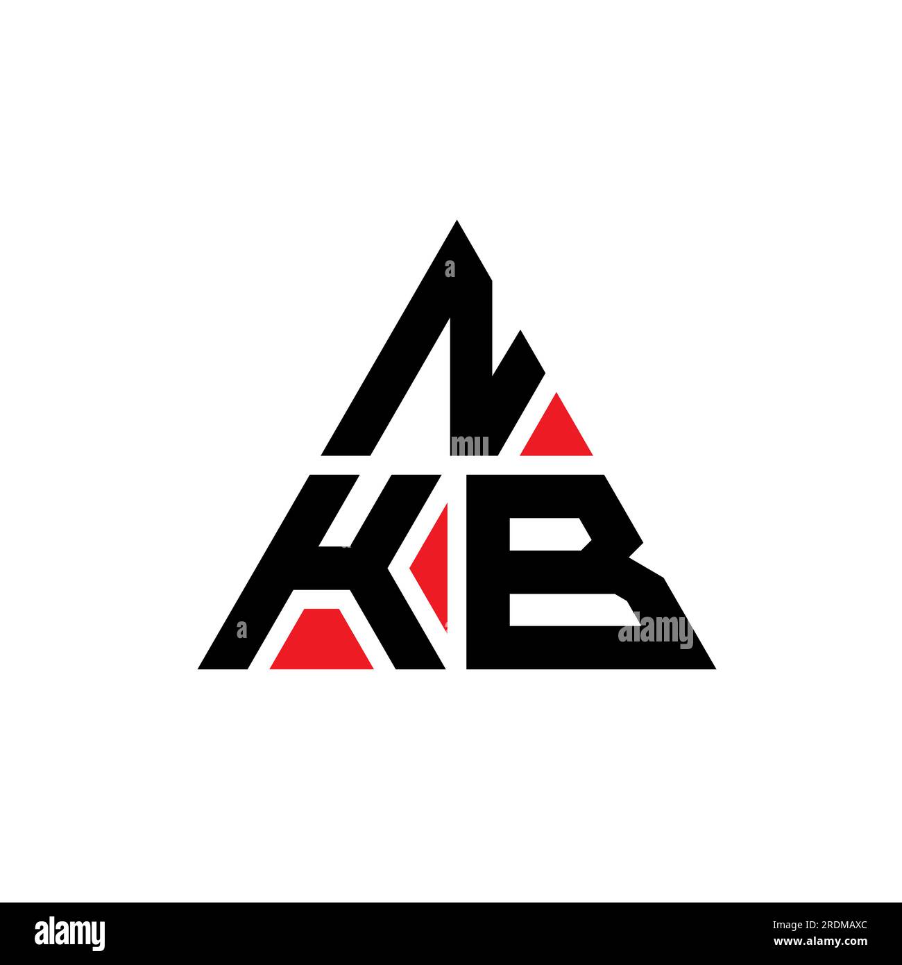 NKB triangle letter logo design with triangle shape. NKB triangle logo ...