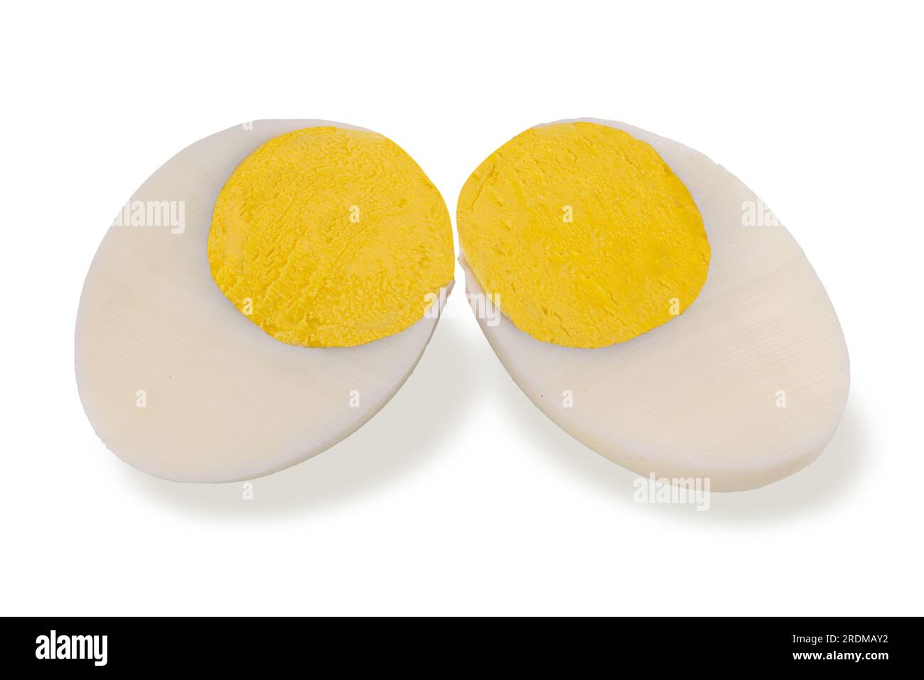 Hard Boiled Egg Cut In Half Isolated On White With Clipping Path
