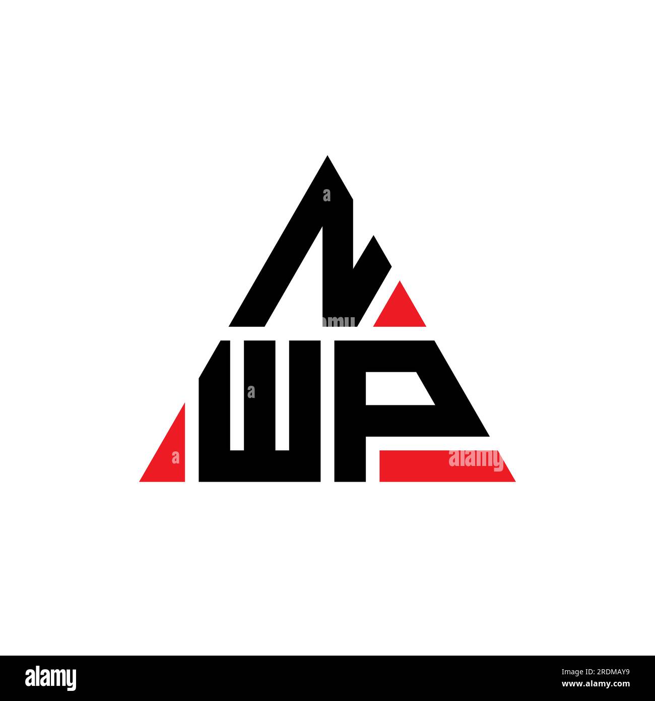 NWP triangle letter logo design with triangle shape. NWP triangle logo ...