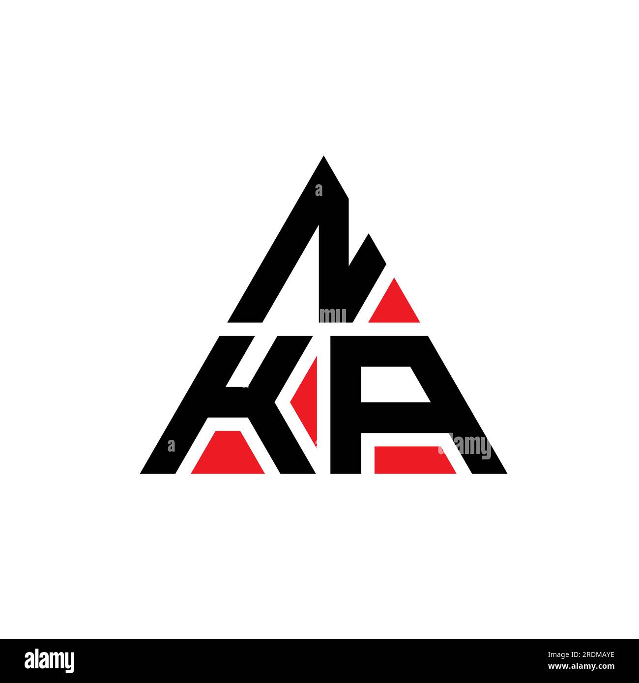 NKA triangle letter logo design with triangle shape. NKA triangle logo ...