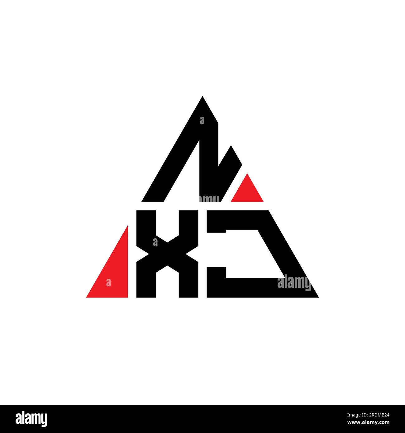 NXJ triangle letter logo design with triangle shape. NXJ triangle logo ...