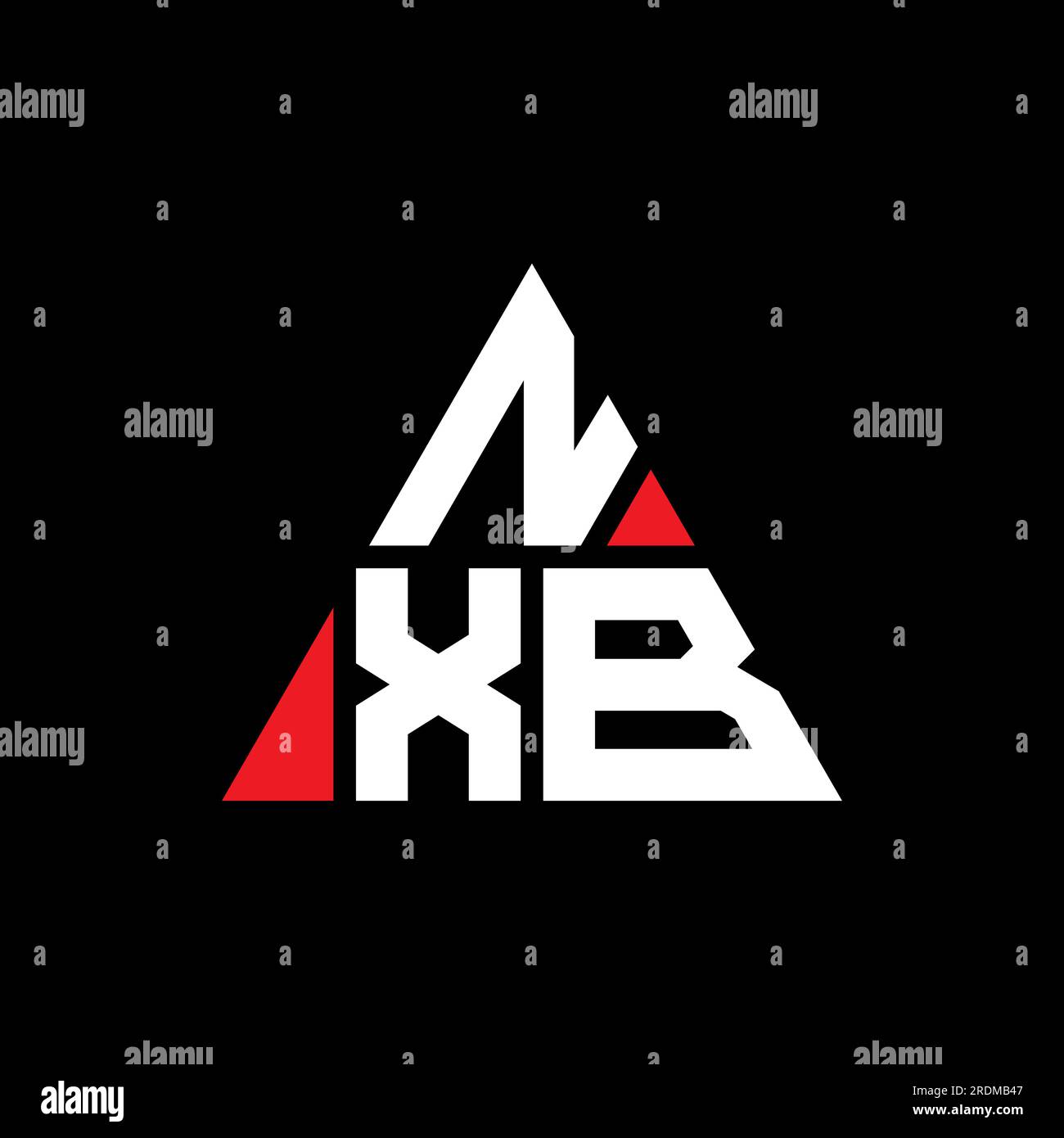 NXB triangle letter logo design with triangle shape. NXB triangle logo ...