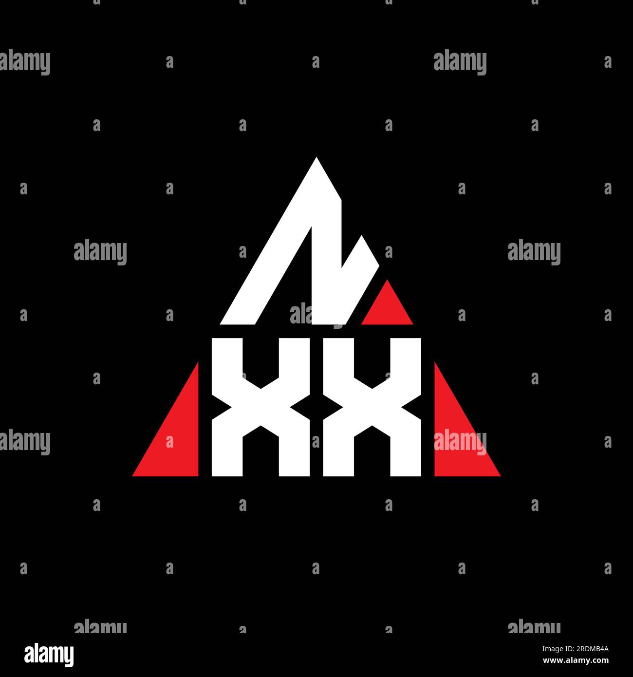 NXX triangle letter logo design with triangle shape. NXX triangle logo ...