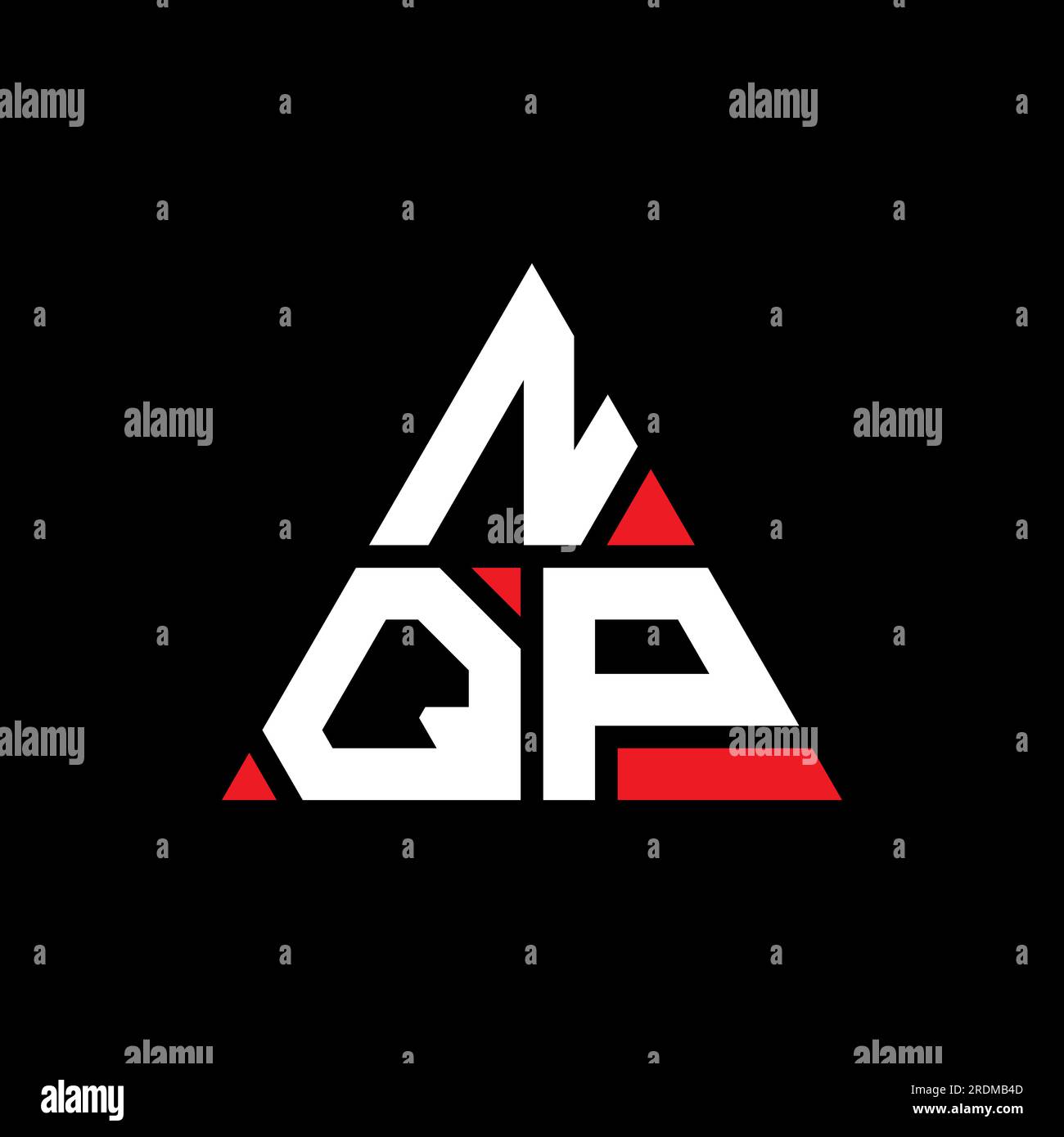 NQP triangle letter logo design with triangle shape. NQP triangle logo ...