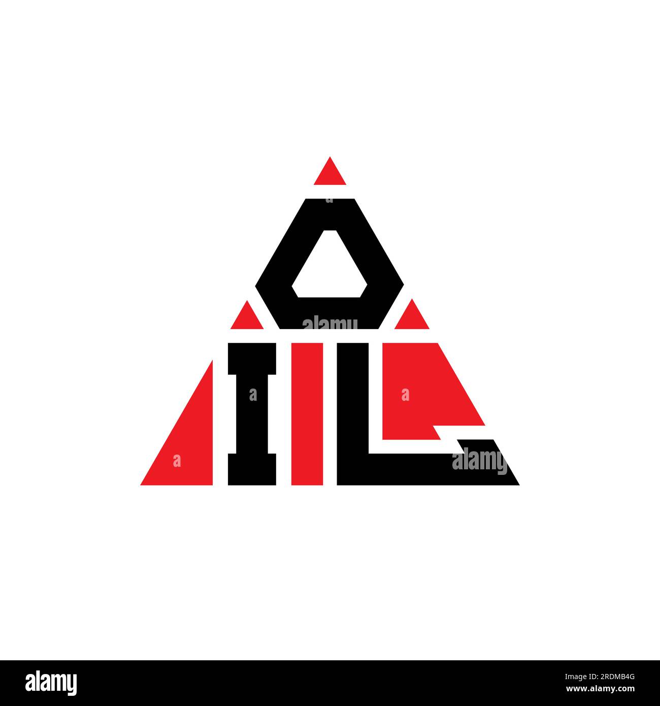 OIL triangle letter logo design with triangle shape. OIL triangle logo ...