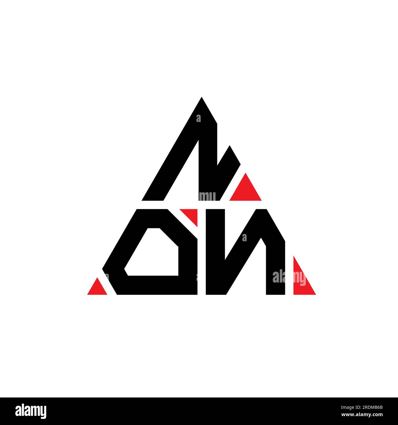 NON triangle letter logo design with triangle shape. NON triangle logo ...