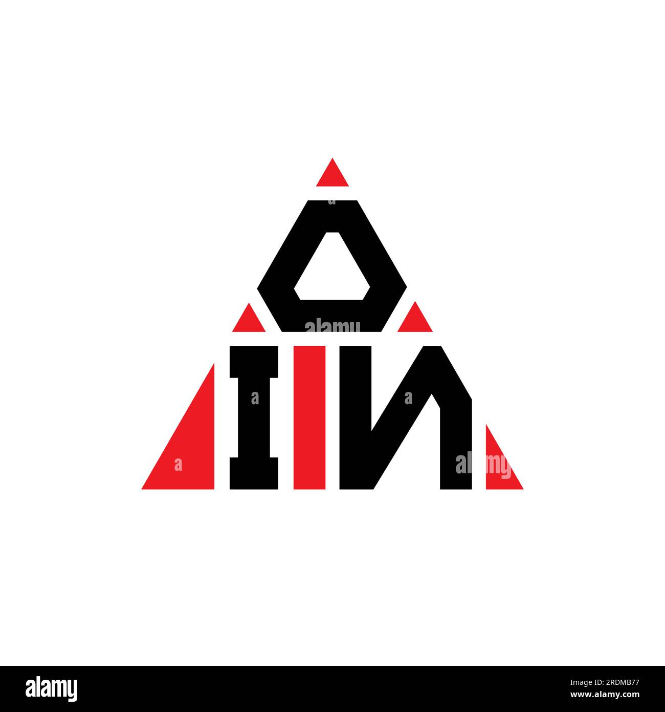OIN triangle letter logo design with triangle shape. OIN triangle logo ...
