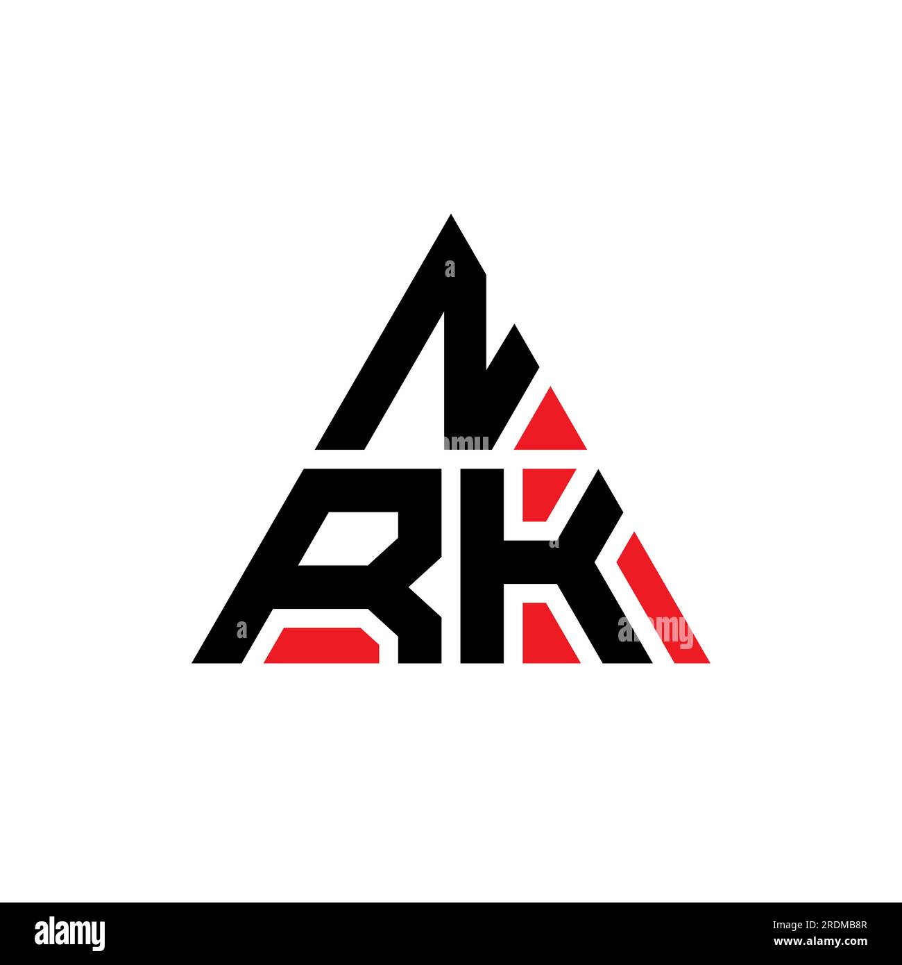 NRK triangle letter logo design with triangle shape. NRK triangle logo ...