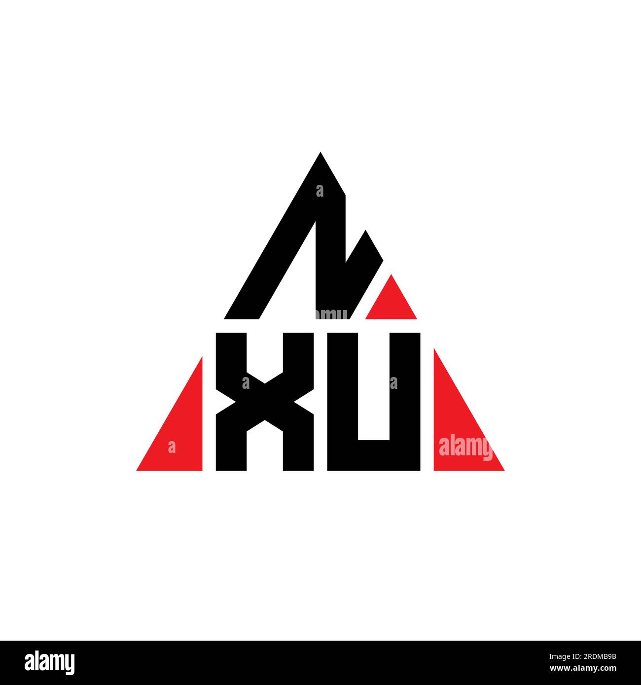 NXU triangle letter logo design with triangle shape. NXU triangle logo ...