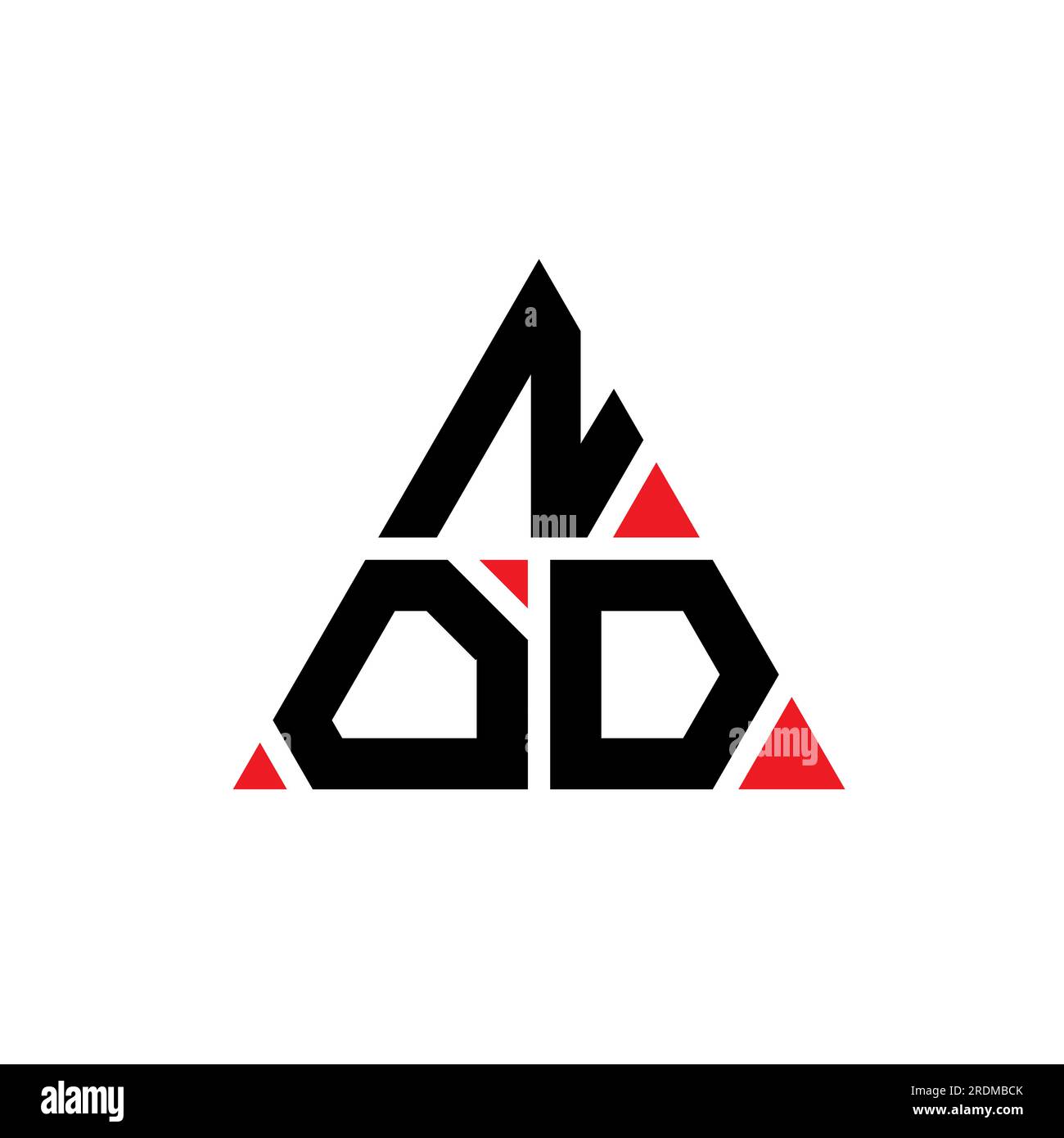 NOD triangle letter logo design with triangle shape. NOD triangle logo ...