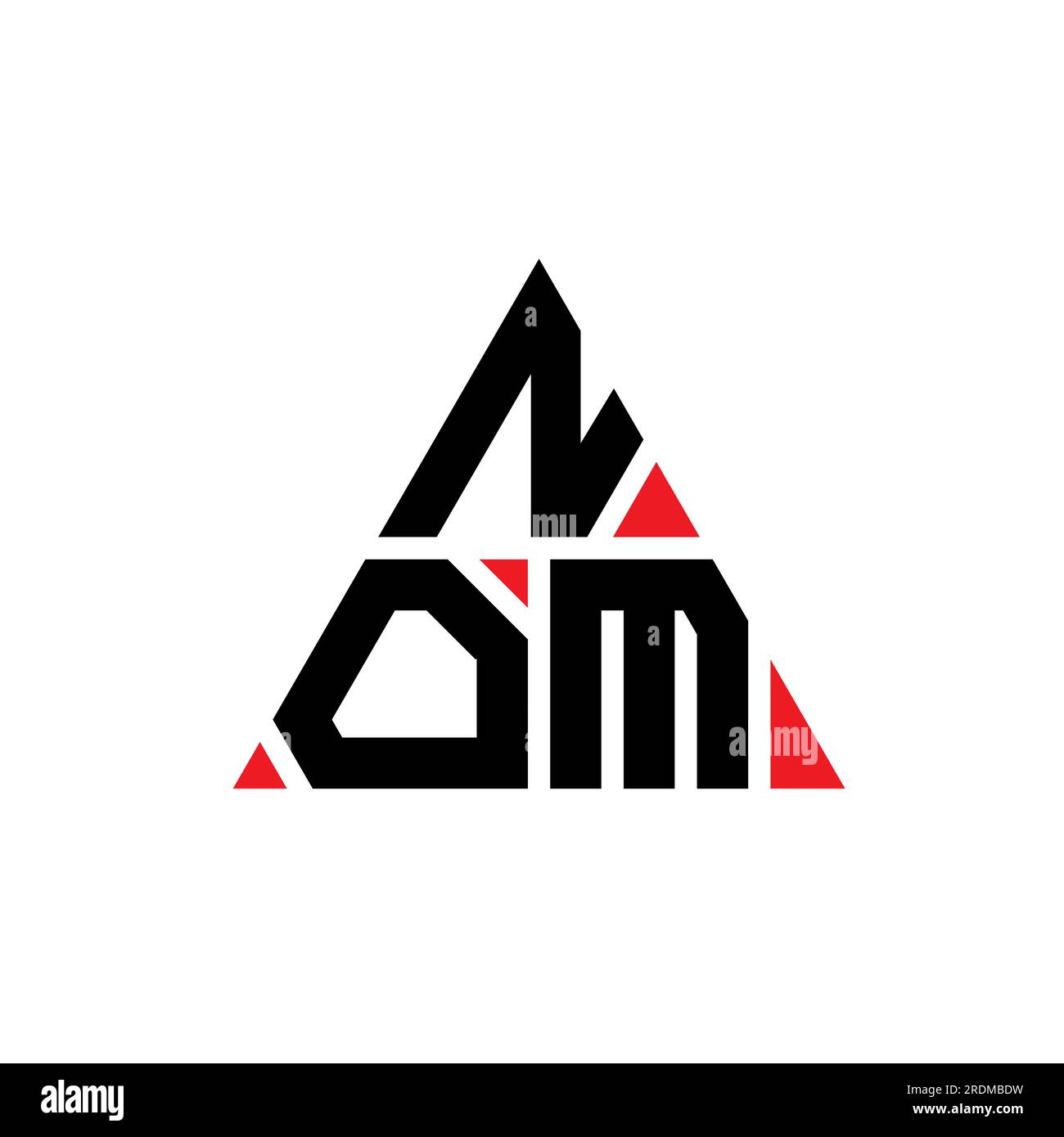NOM triangle letter logo design with triangle shape. NOM triangle logo ...