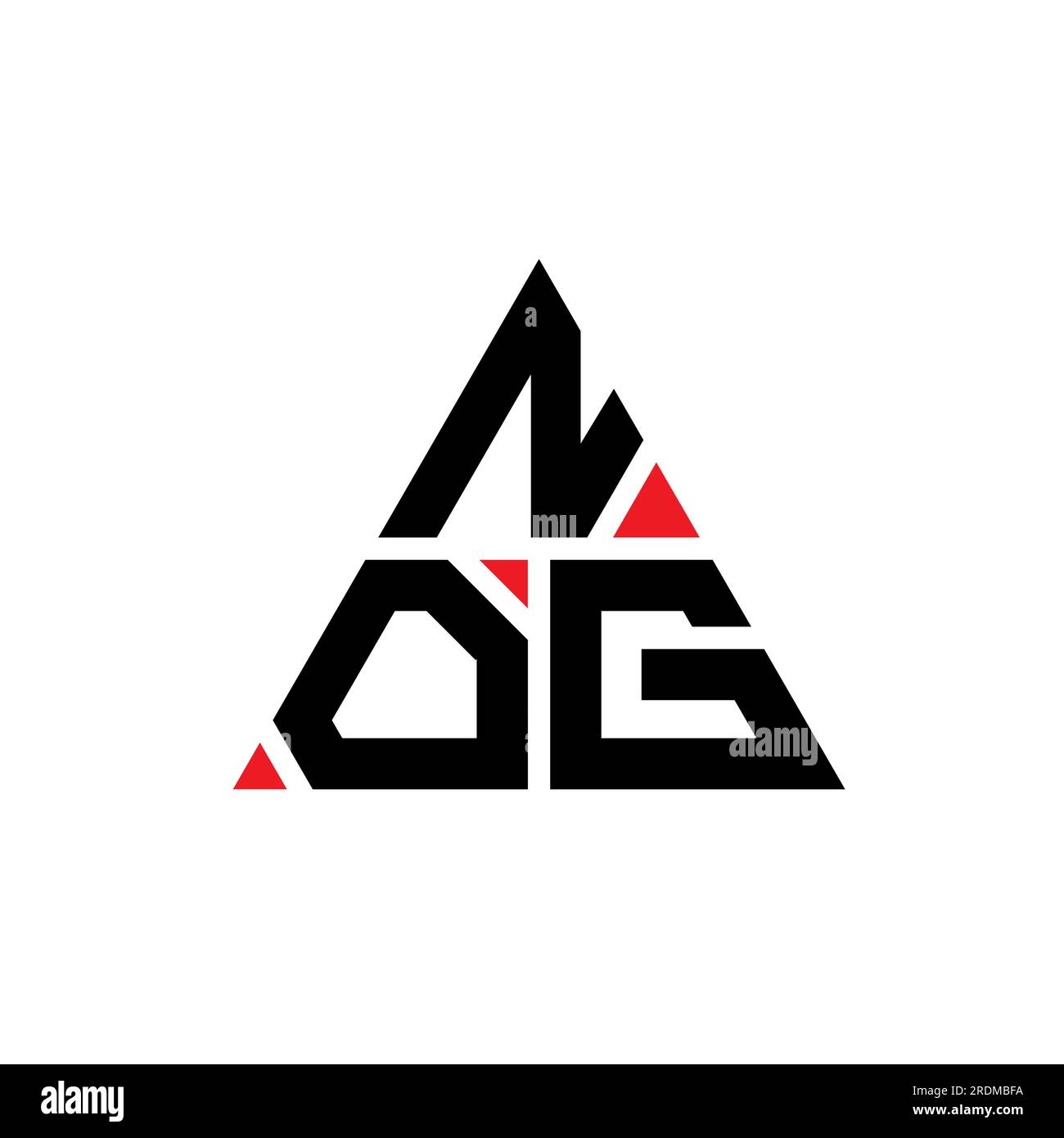 NOG triangle letter logo design with triangle shape. NOG triangle logo ...