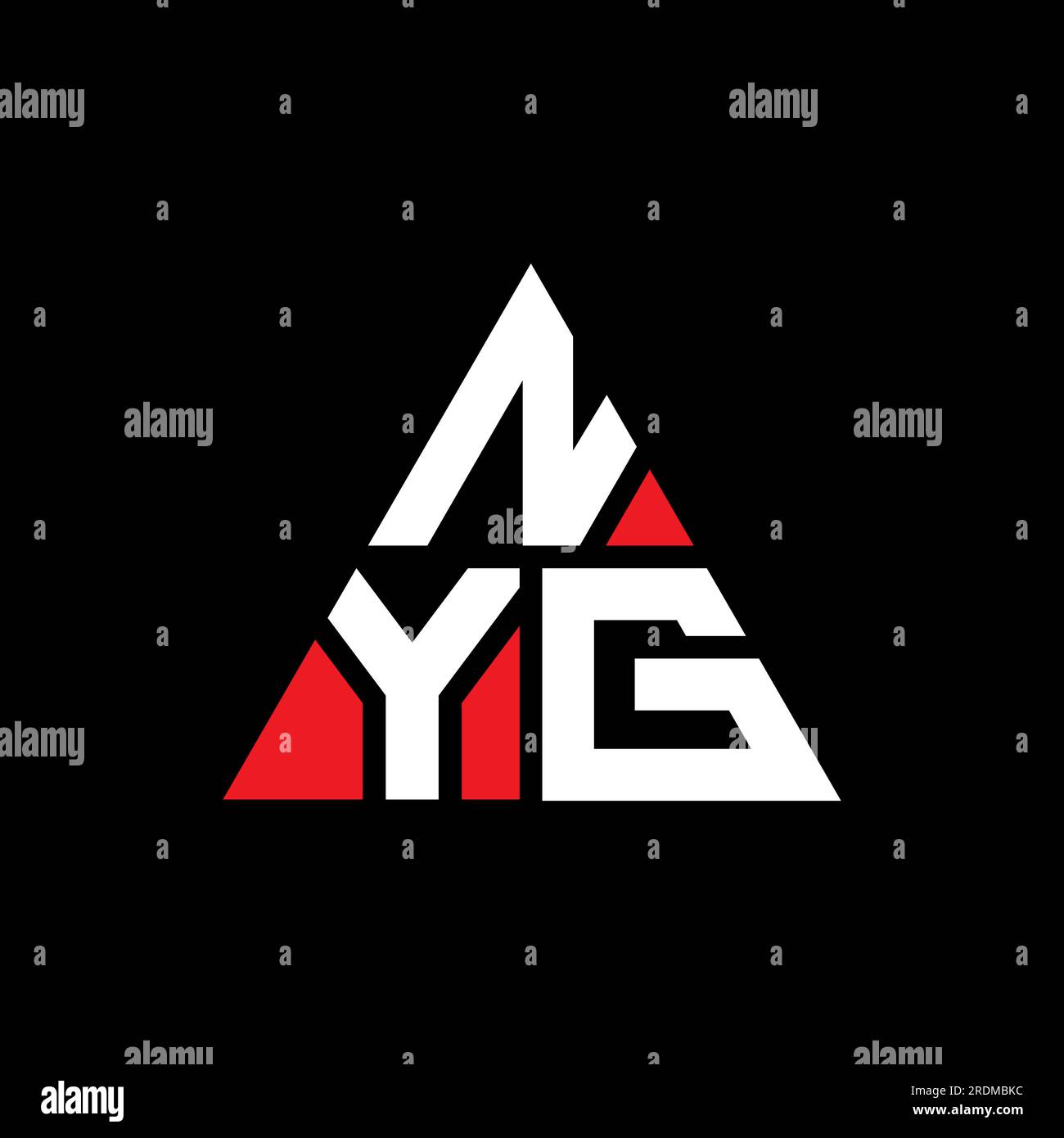 NYG triangle letter logo design with triangle shape. NYG triangle logo ...
