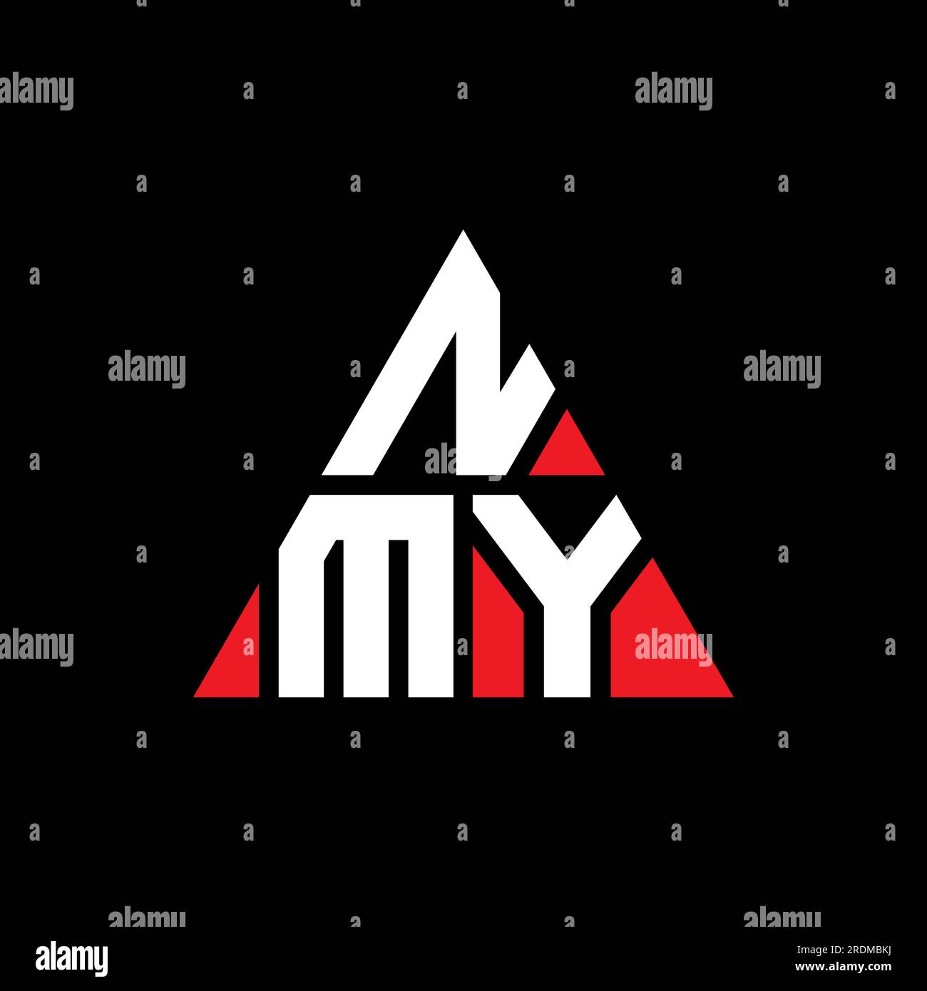 NMY triangle letter logo design with triangle shape. NMY triangle logo ...
