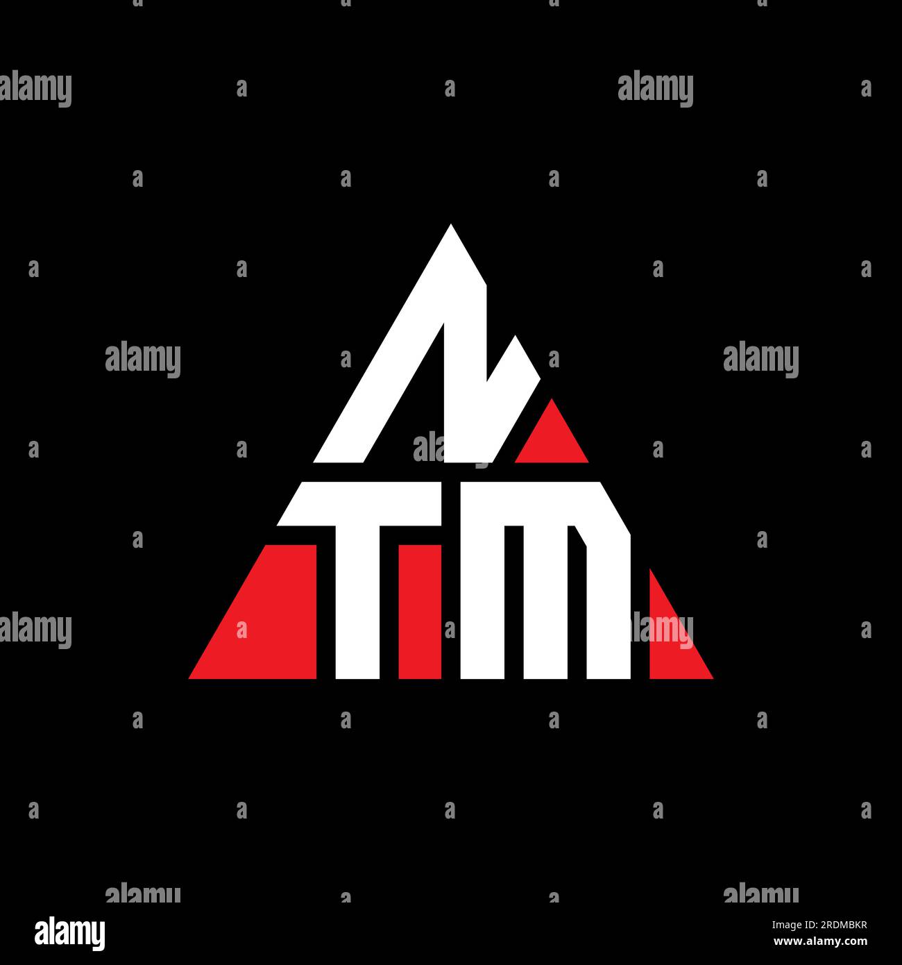 NTM triangle letter logo design with triangle shape. NTM triangle logo ...