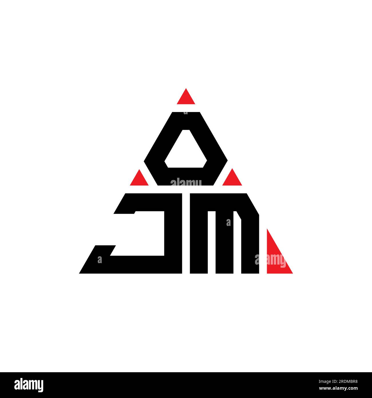 OJM triangle letter logo design with triangle shape. OJM triangle logo ...