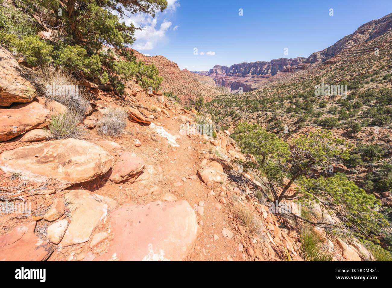 hiking the tanner trail in grand canyon national park in arizona, usa ...