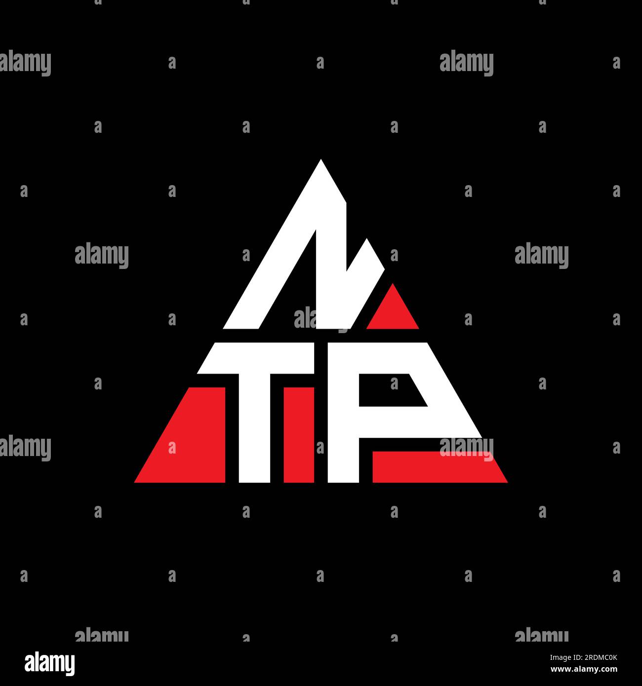 NTP triangle letter logo design with triangle shape. NTP triangle logo ...