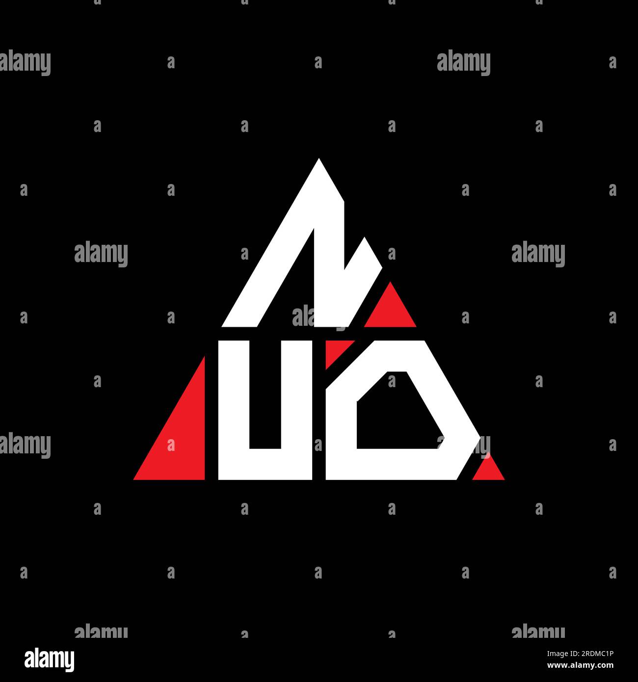 NUO triangle letter logo design with triangle shape. NUO triangle logo design monogram. NUO ...
