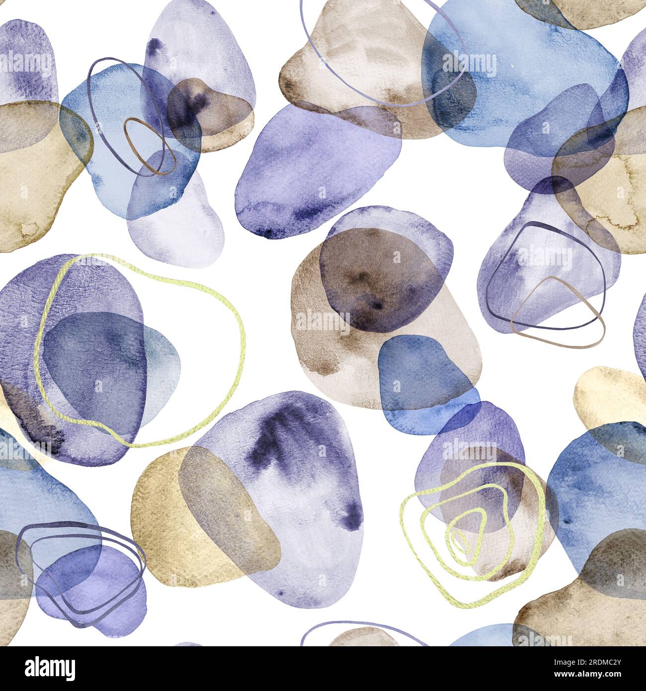 Abstract watercolor stains and forms multicolor background. Hand drawn ...