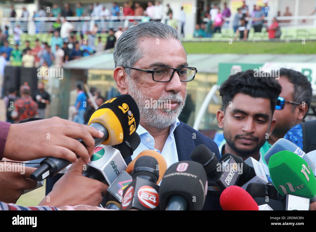 Bangladesh Cricket Board(BCB) director Mahbub Anam talks to journalists ...