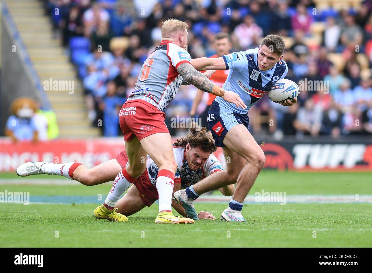 Warrington, England - 22nd July 2023 - Oliver Holmes of Leigh Leopards ...