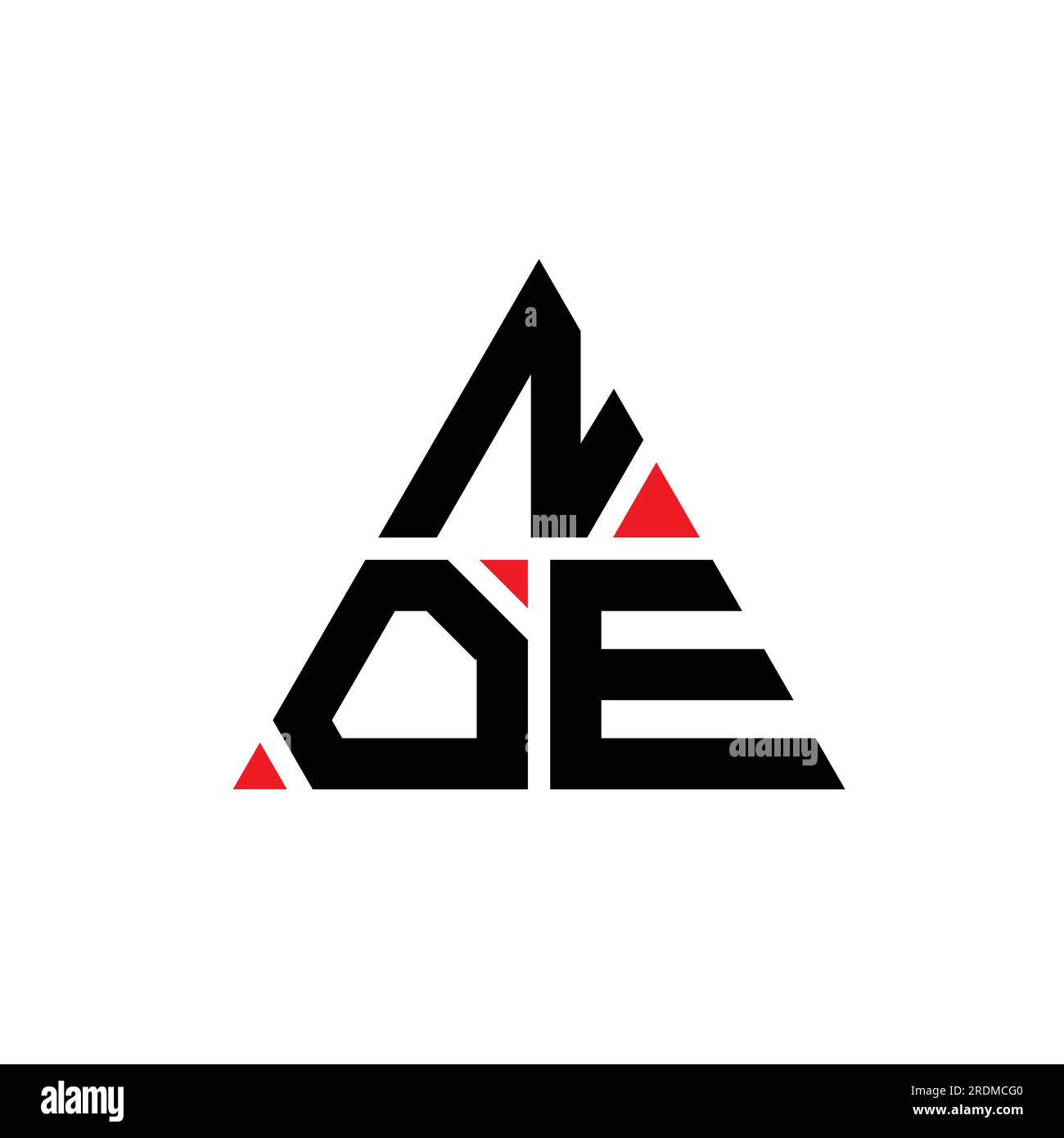 NOE triangle letter logo design with triangle shape. NOE triangle logo ...