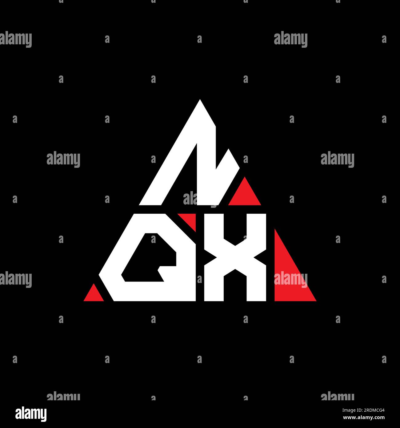 NQX triangle letter logo design with triangle shape. NQX triangle logo ...