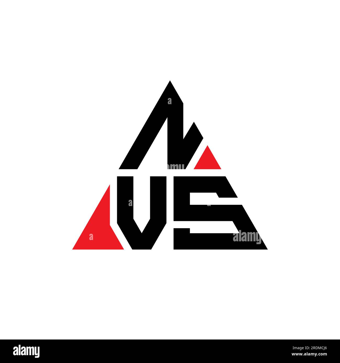 NVS triangle letter logo design with triangle shape. NVS triangle logo ...