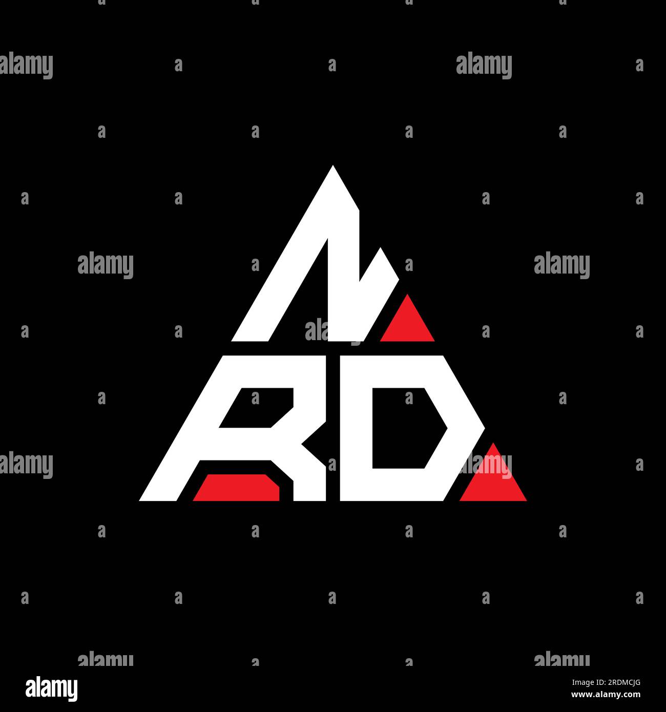 NRD triangle letter logo design with triangle shape. NRD triangle logo ...