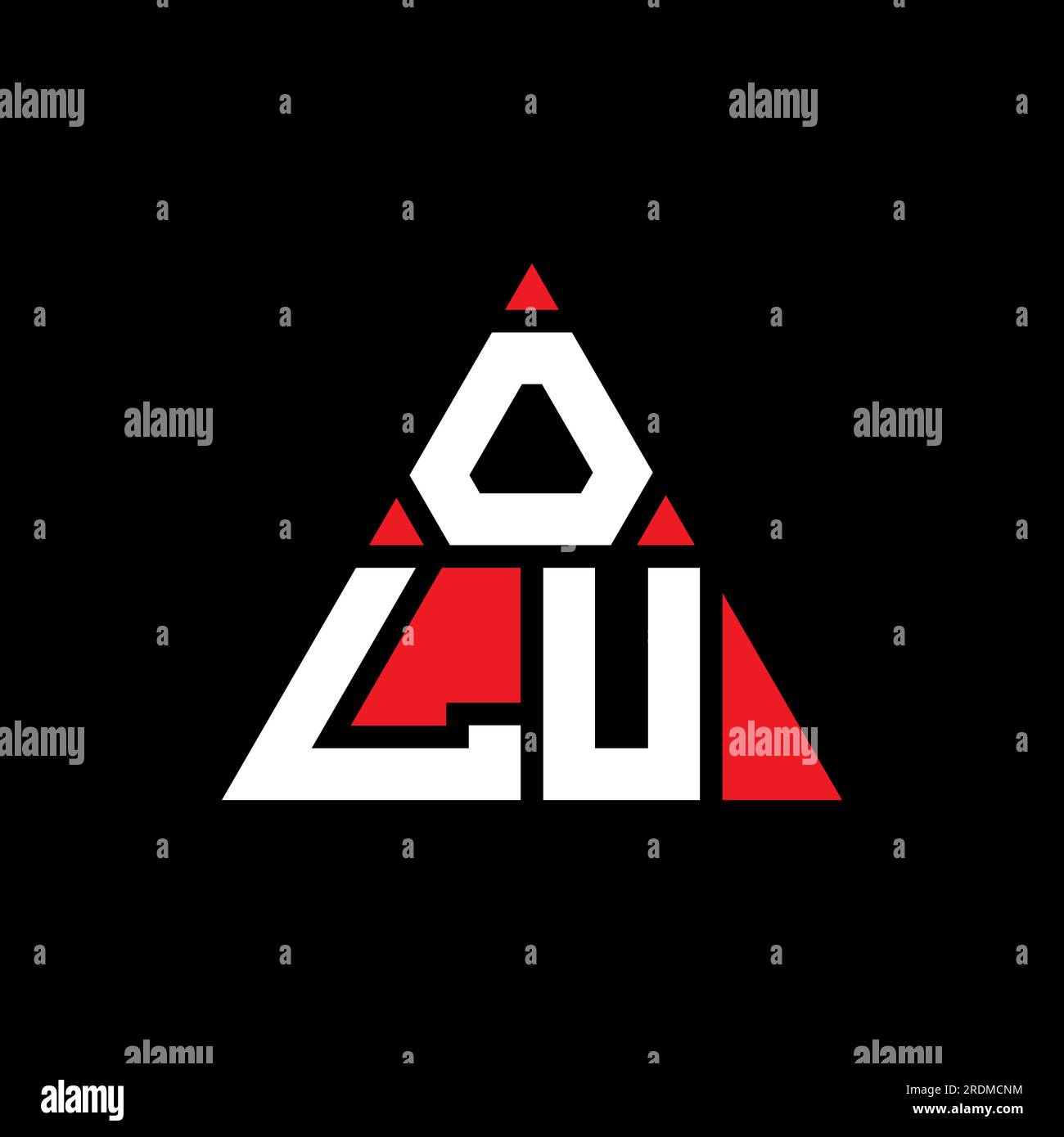 OLU triangle letter logo design with triangle shape. OLU triangle logo ...