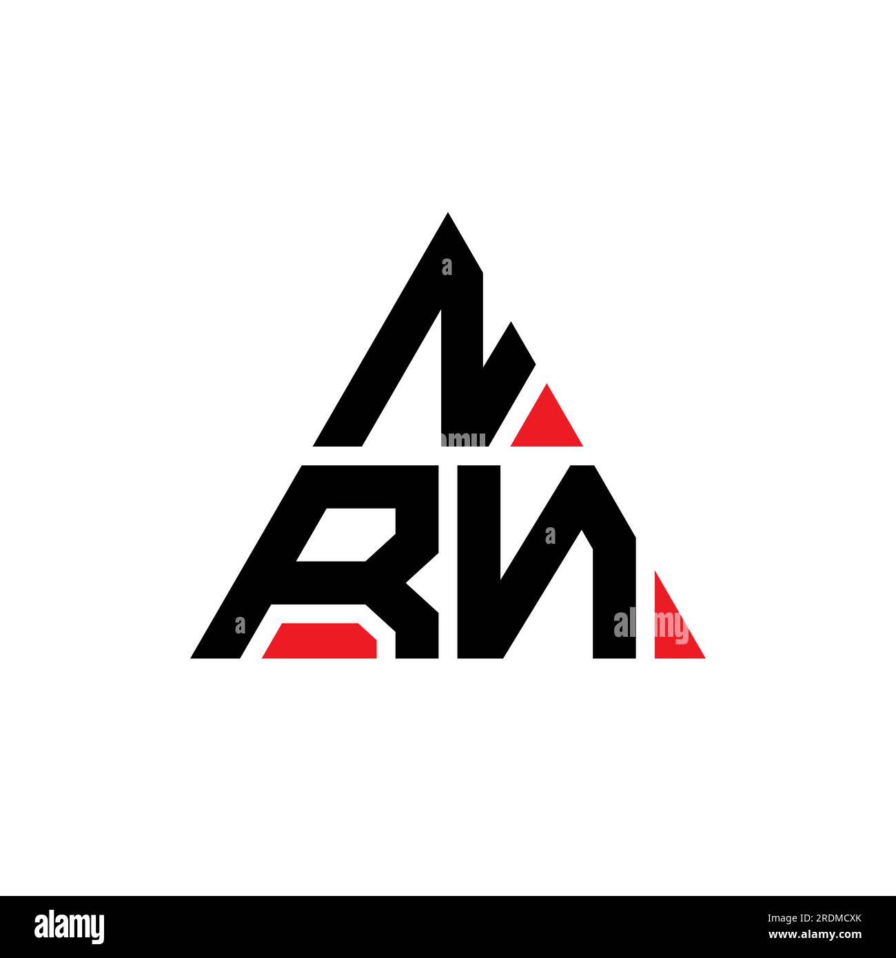 NRN triangle letter logo design with triangle shape. NRN triangle logo ...