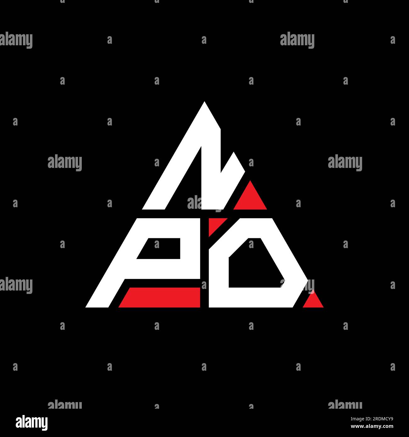 NPO triangle letter logo design with triangle shape. NPO triangle logo ...
